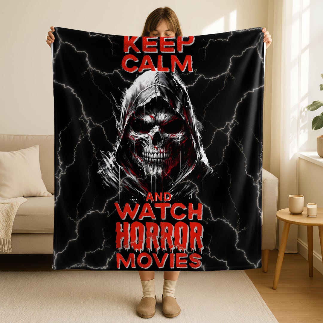 Custom Name Horror Movie Blanket, Scary Movie Blanket, Horror Blanket ...