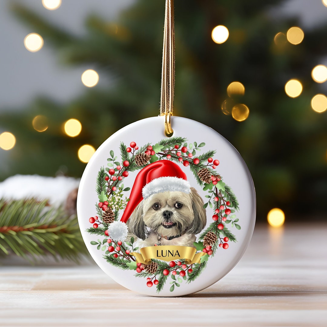 Personalized Pet Ornament, Custom Dog Christmas Ornament, Pet Memorial ...