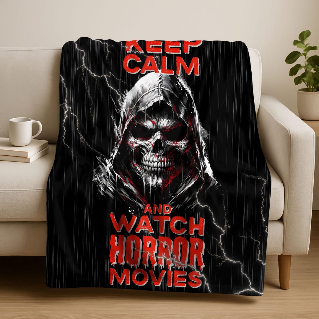 Custom Name Horror Movie Blanket, Scary Movie Blanket, Horror Blanket ...