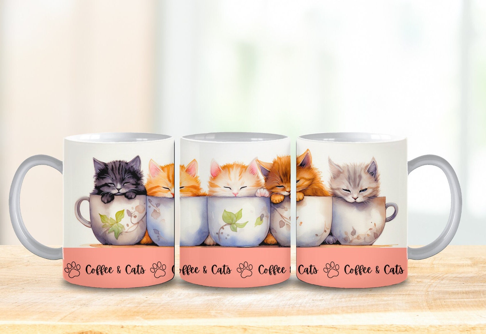 Coffee and Cats Mug, Cats Lover Mug, Cats Lover Gift, Coffee Lover Mug ...