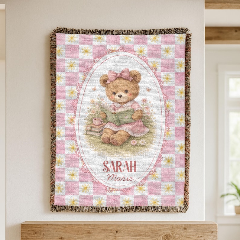Custom Baby Girl Blanket, Book Lover Gift, Storybook Nursery, Avid ...