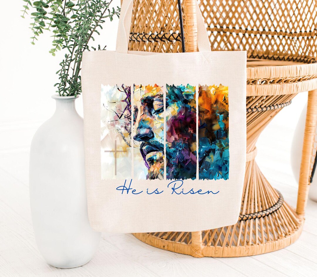 He is Risen Tote Bag, Matthew 28:6 Tote, Risen Tote, Jesus He is Risen ...