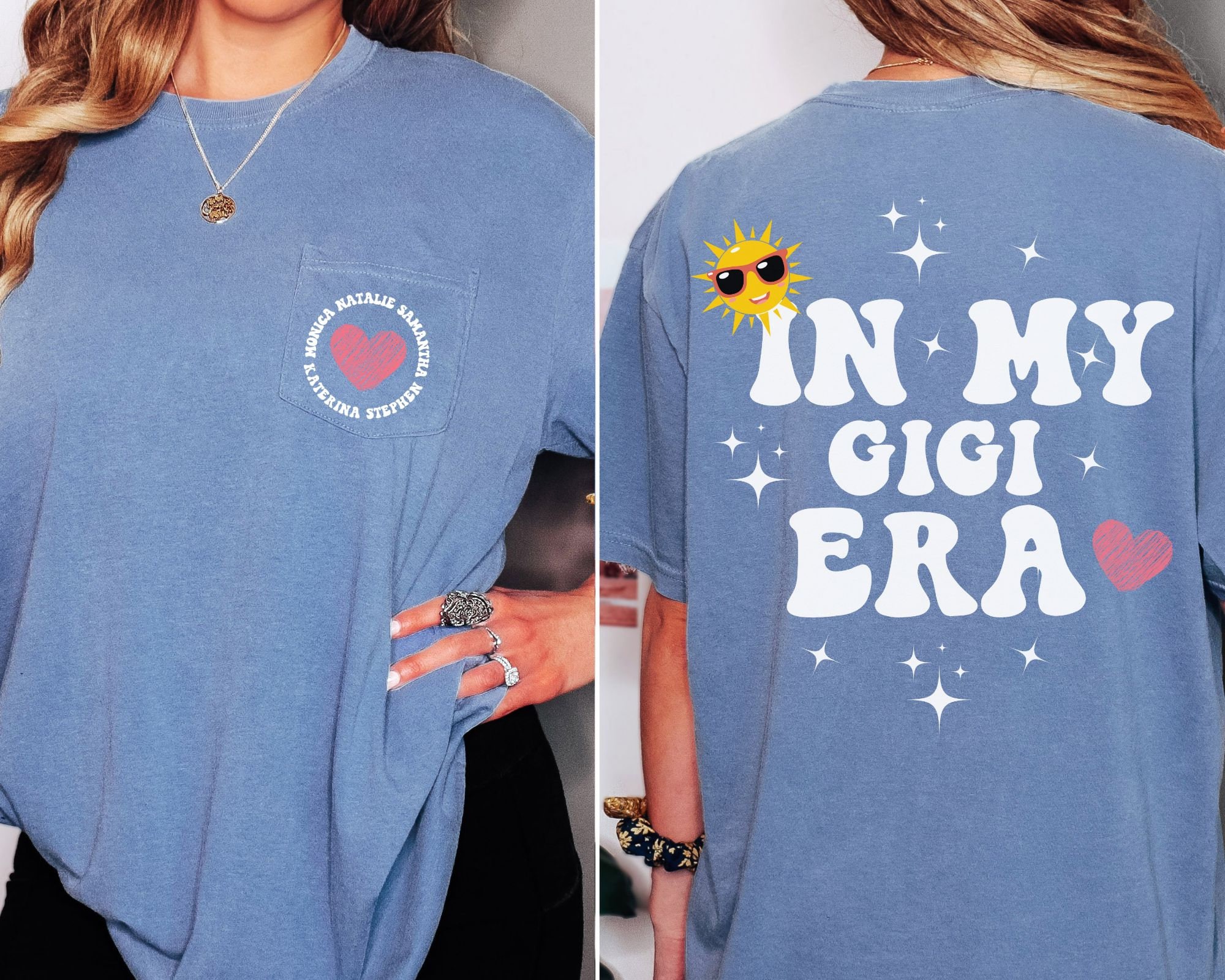 Comfort Colors® in My Gigi Era Shirt, Retro Gigi Clothes, Gigi Birthday ...
