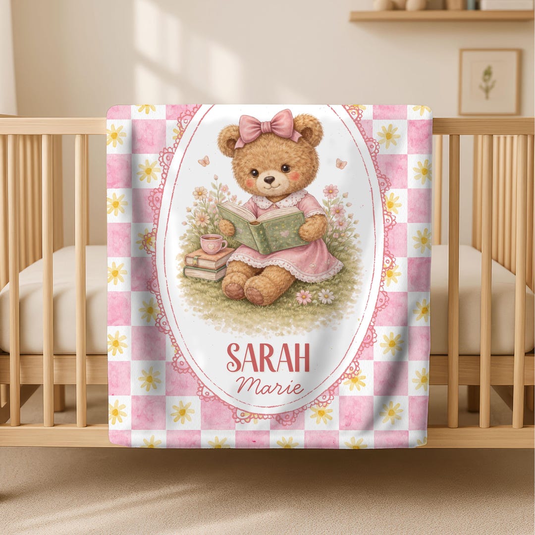 Custom Baby Girl Blanket, Book Lover Gift, Storybook Nursery, Avid ...