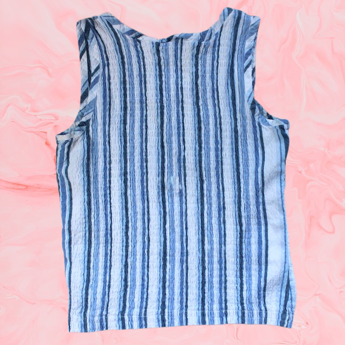 Cottagecore Tank Top, Y2k Summer Clothing, Vintage 1990s Seersucker ...