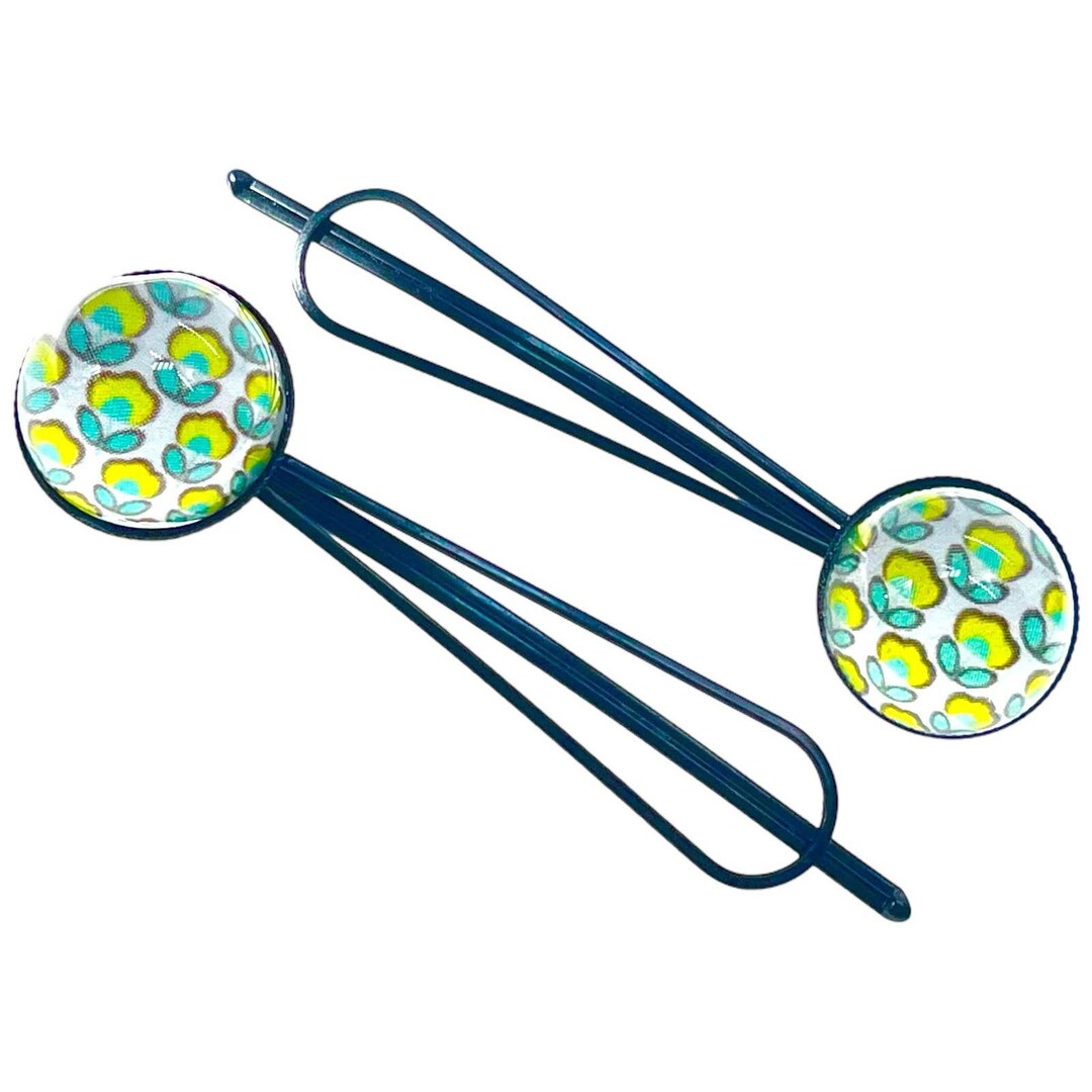 Yellow Tulip Big Hair Pin Pair - Etsy