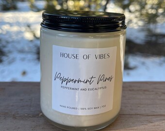 Eucalyptus Peppermint Candle - Etsy