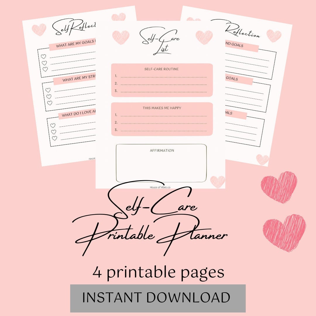 Self Care Printable Planner | Digital Download | Instant Download ...