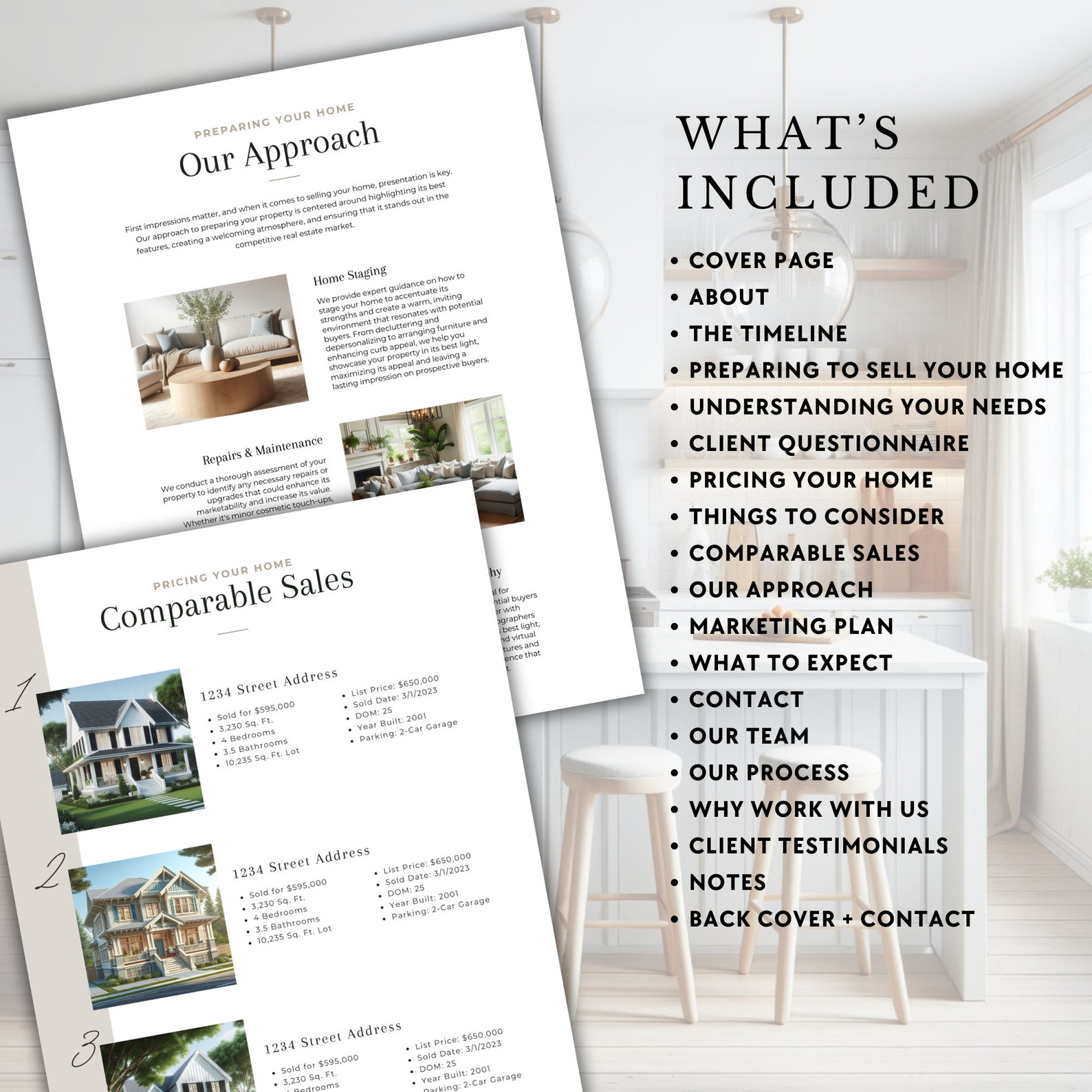 Real Estate Home Seller's Guide Brochure: Listing Presentation Canva ...