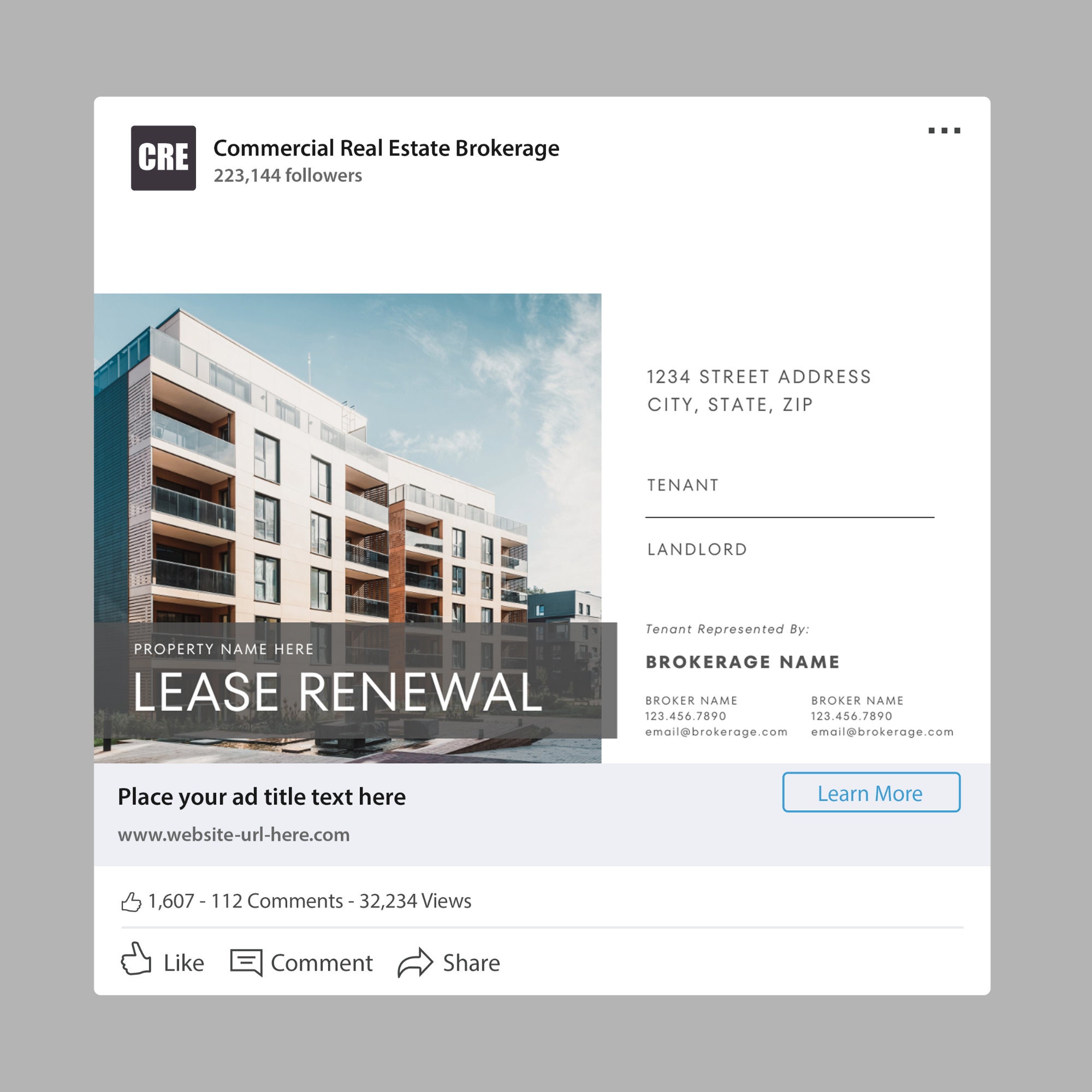 Commercial Real Estate Linkedin Posts | Social Media Marketing for ...