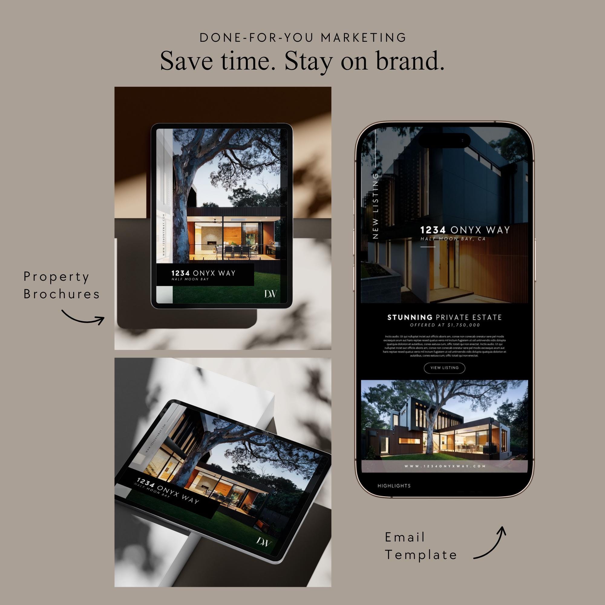 Real Estate Email Templates: New Listing Graphics for Canva - Etsy