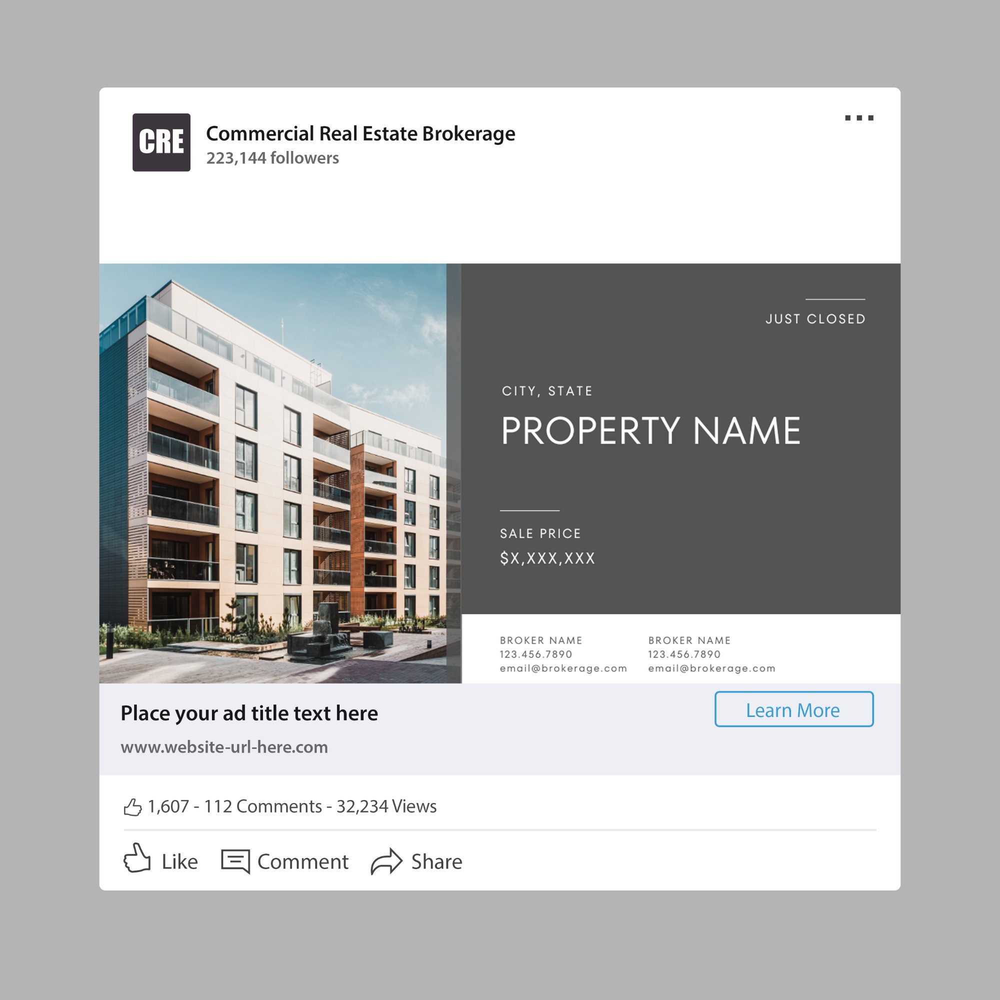 Commercial Real Estate Linkedin Posts | Social Media Marketing for ...