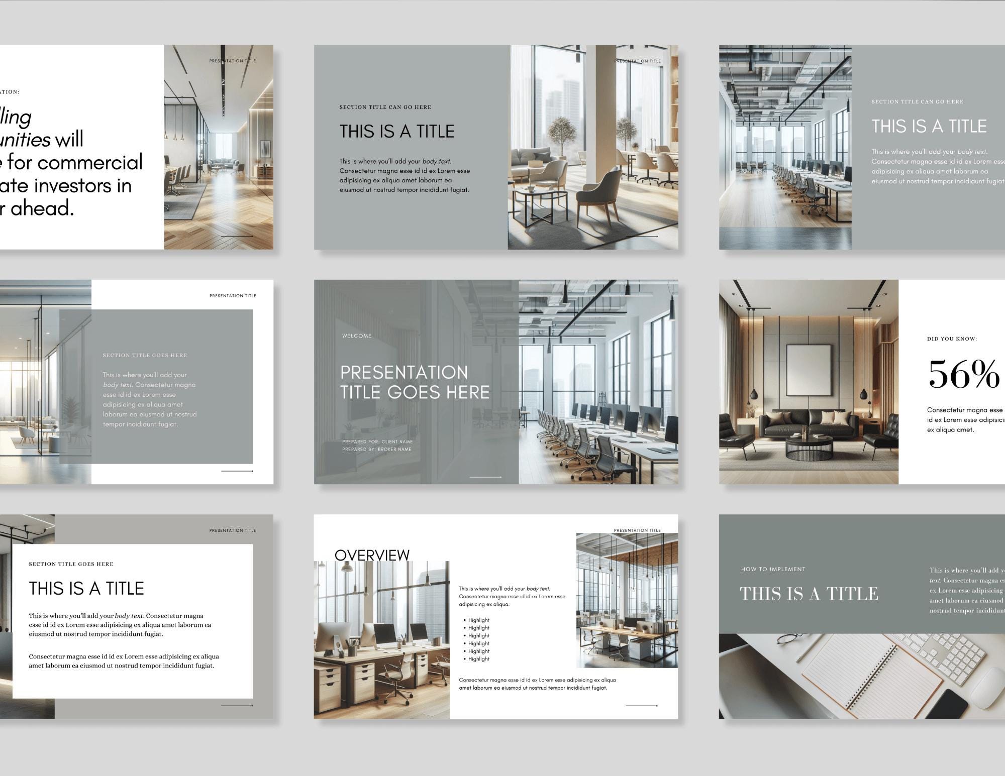 Commercial Real Estate Pitch Deck | Listing Presentation | Professional ...