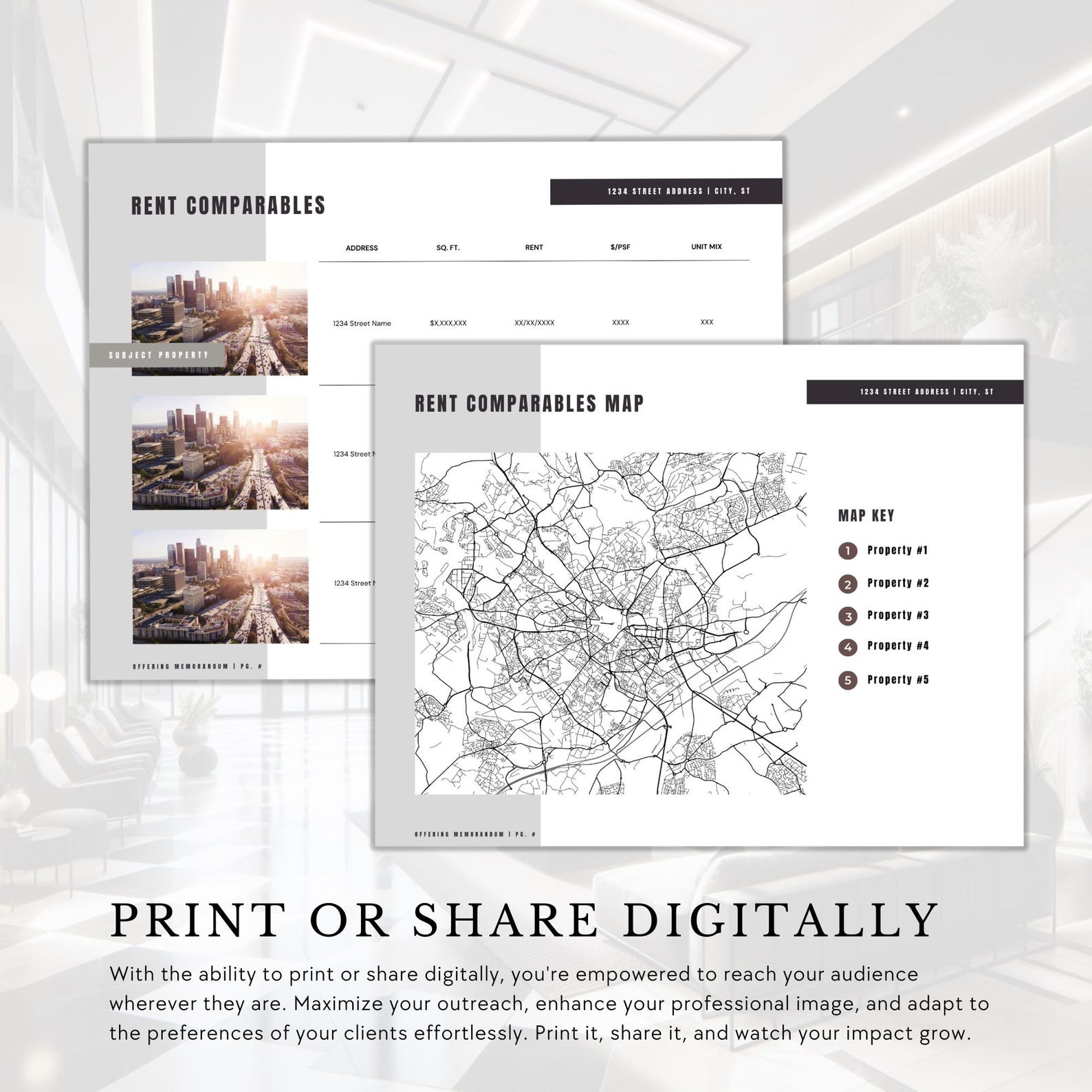 Multi Family Offering Memorandum Template: 50+ Page Brochure (canva ...