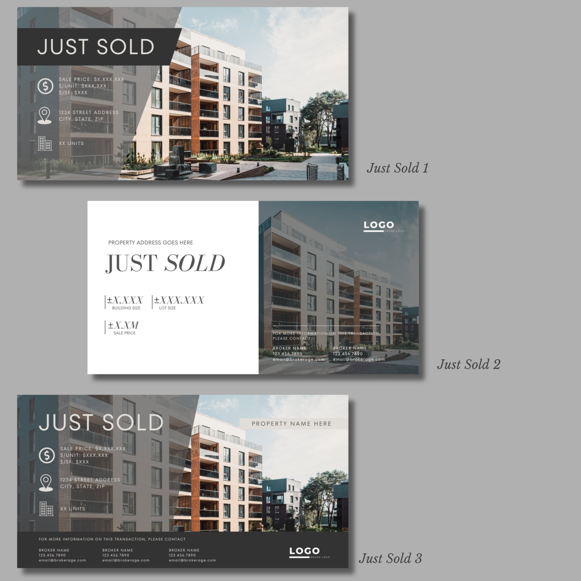 Commercial Real Estate Linkedin Post Templates: Canva Editable (digital ...