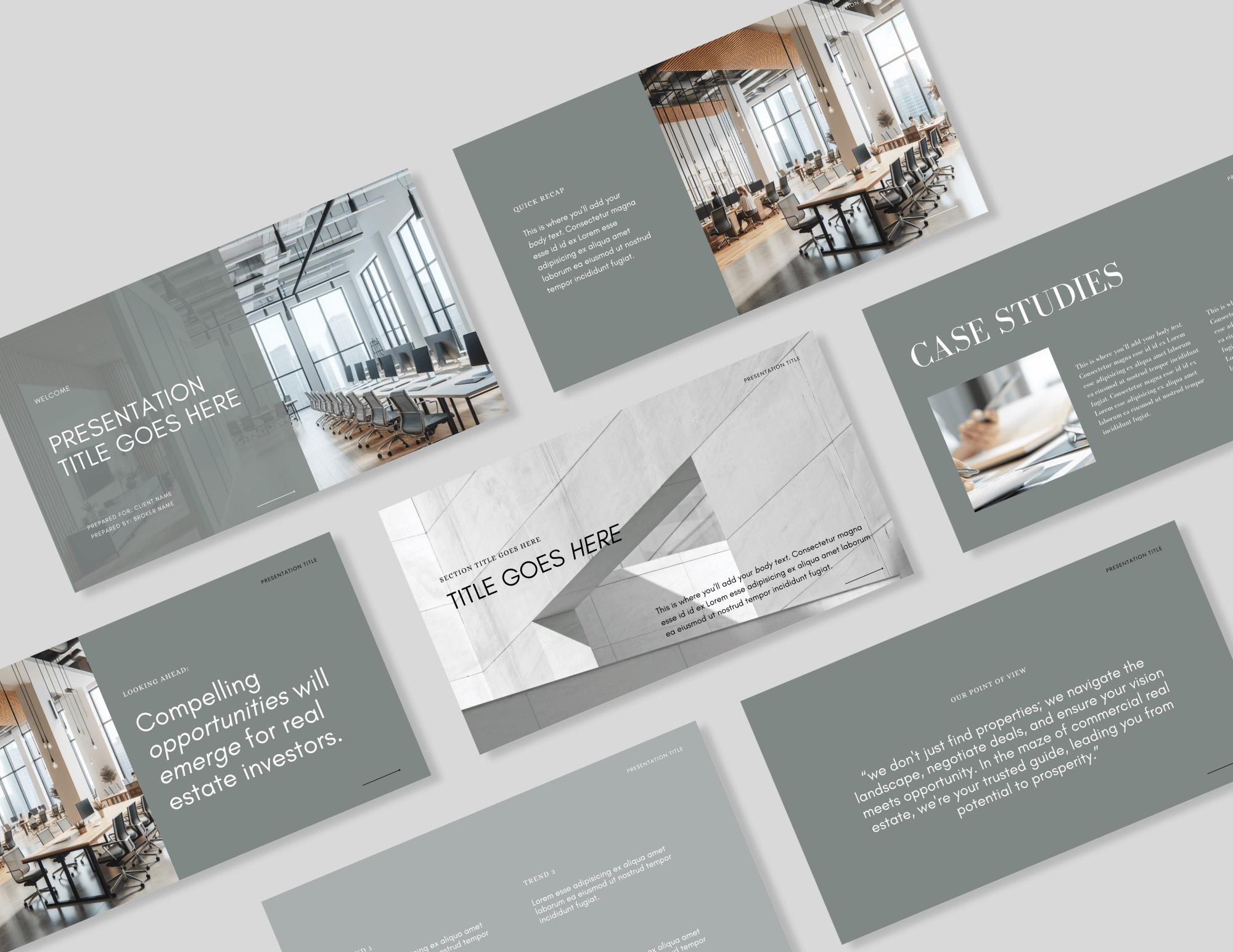 Commercial Real Estate Pitch Deck: 30-page Canva Template - Etsy