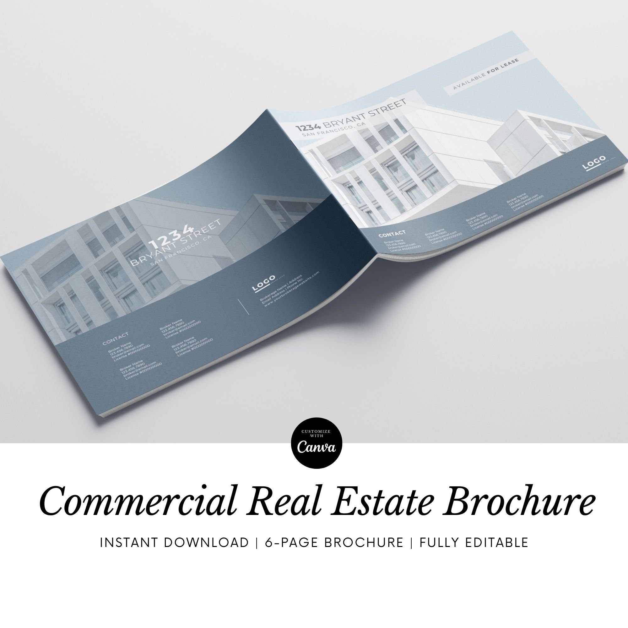 Commercial Real Estate Brochure Template: Office Property Listings ...
