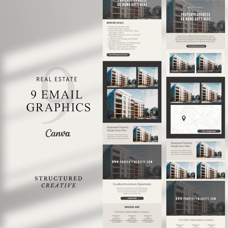 Real Estate Email Graphics: Canva Editable Templates - Etsy