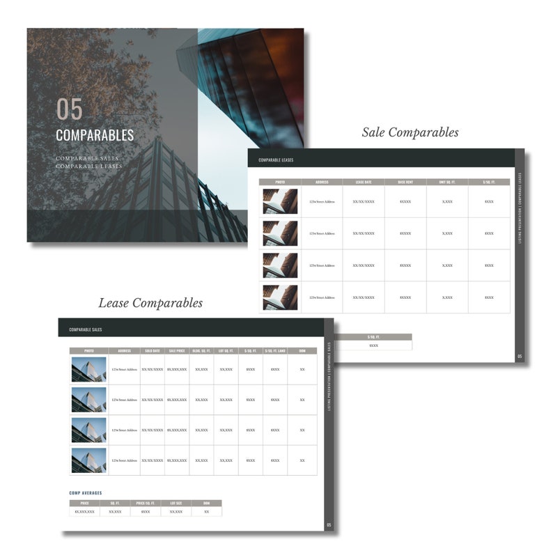 Commercial Real Estate Listing Presentation Template for Sale Package ...