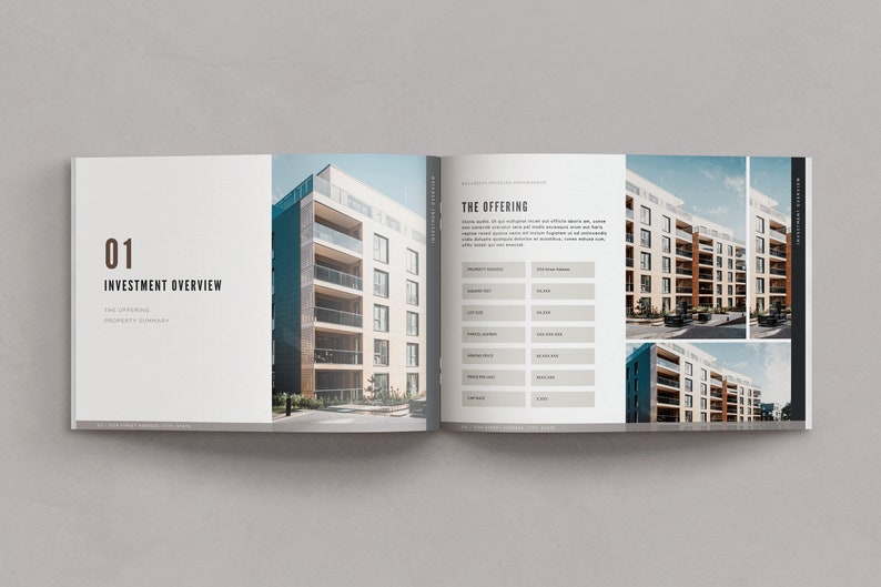 Commercial Real Estate Offering Memorandum | 20+ Page Canva Template ...