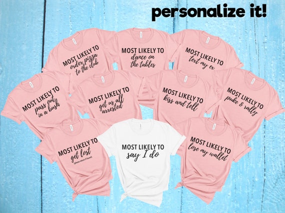 Custom Personalized Bachelorette Funny Superlatives Most - Etsy