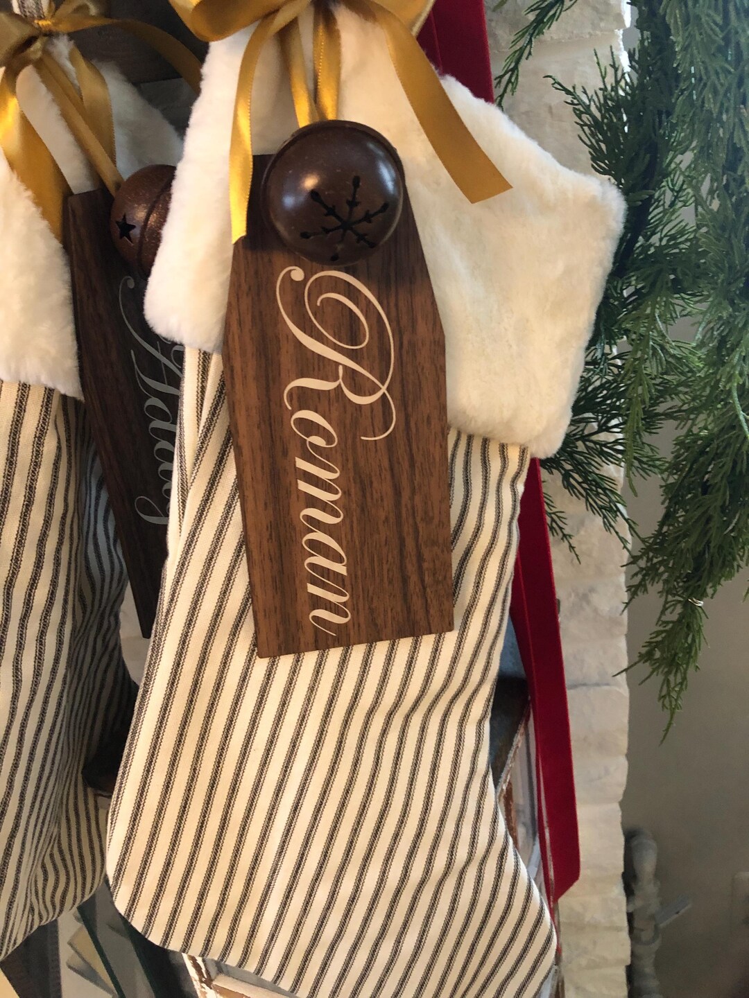 Stocking Name Tag, Table Placement Tag - Etsy