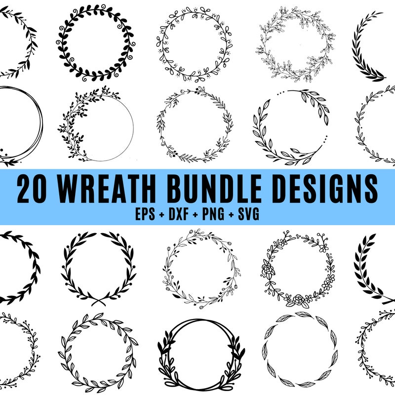 Wreath Svg - Etsy