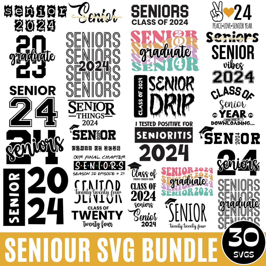 Senior 2024 Svg Bundle, Graduate 2024 Design, Class of 2024, Senior ...