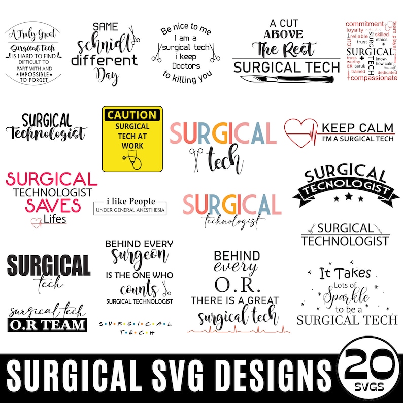 Surgical Tech Svg Bundle, Surgical Technologist Svg, Surgeon Assistant ...