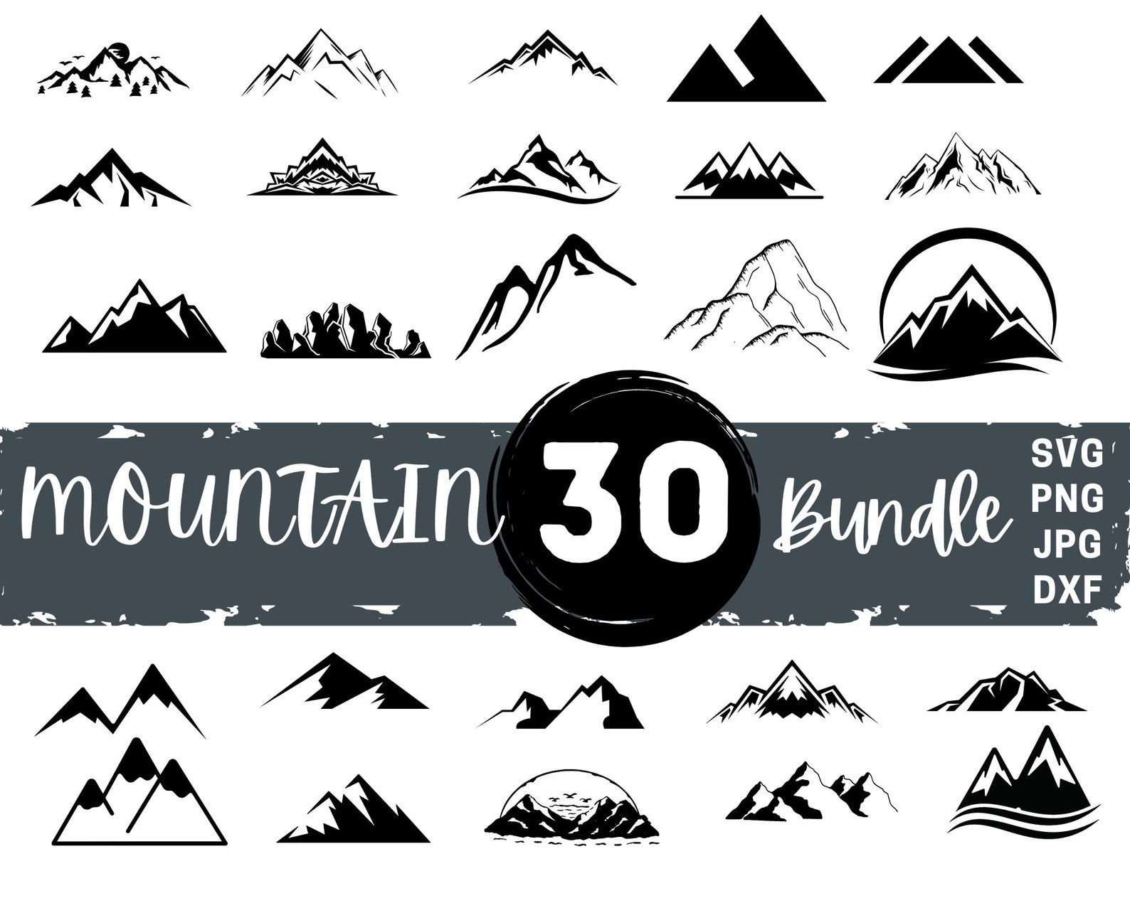 Mountain Svg Bundle Mountain Svg Nature Svg Outdoors Svg - Etsy