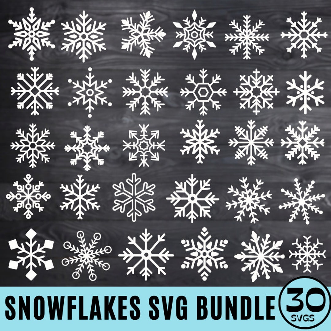 Snowflake SVG Bundle, Flake Winter Svg, Christmas Snowflake Svg ...