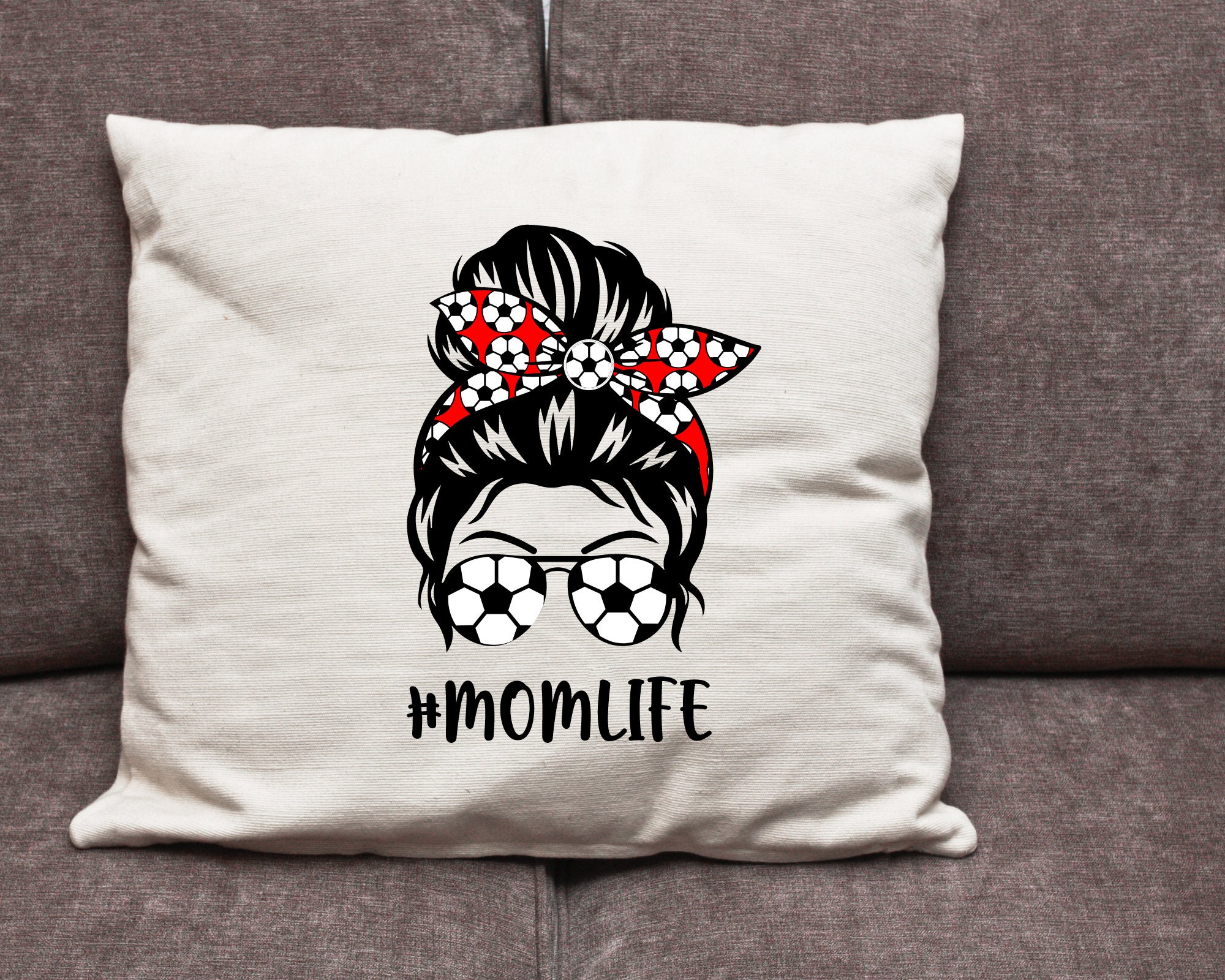 Soccer Mom Life Messy Bun Svg Soccer Ball Soccer Svg Etsy