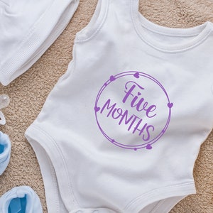 Baby Milestones SVG, Monthly Milestone for Baby Cut File, Baby Months ...