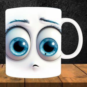 3D Funny Faces Mug Wrap Bundle, 11 Oz & 15 Oz Mug Bundle Sublimation ...