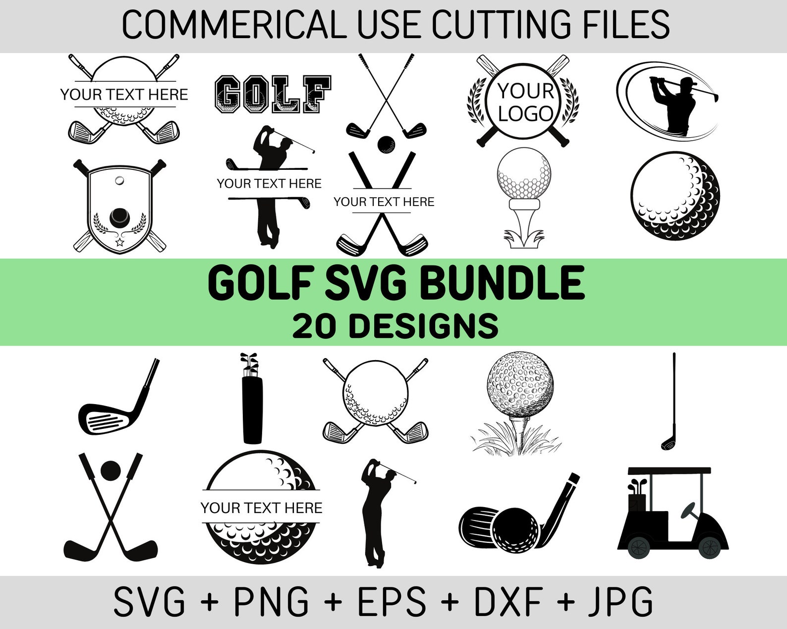 Golf Svg Bundle Golfer Svg Split Monogram Svg Fathers Day - Etsy