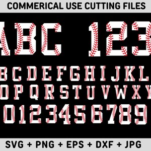 Baseball Font SVG Bundle, Baseball Font Cricut, Varsity Alphabet ...