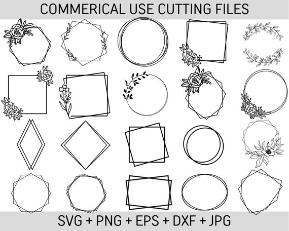 Double Frame SVG Square Frame Bundle Double Border - Etsy