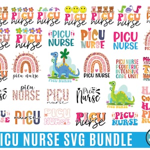 30 PICU Nurse Svg Bundle, Pediatric Intensive Care Unit , Half Coffee ...