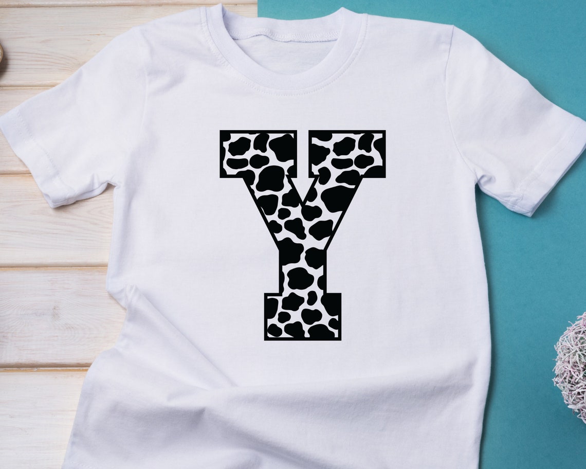 36 Cow Print Alphabets Svg Cow Svg Child Blocks Alphabets - Etsy