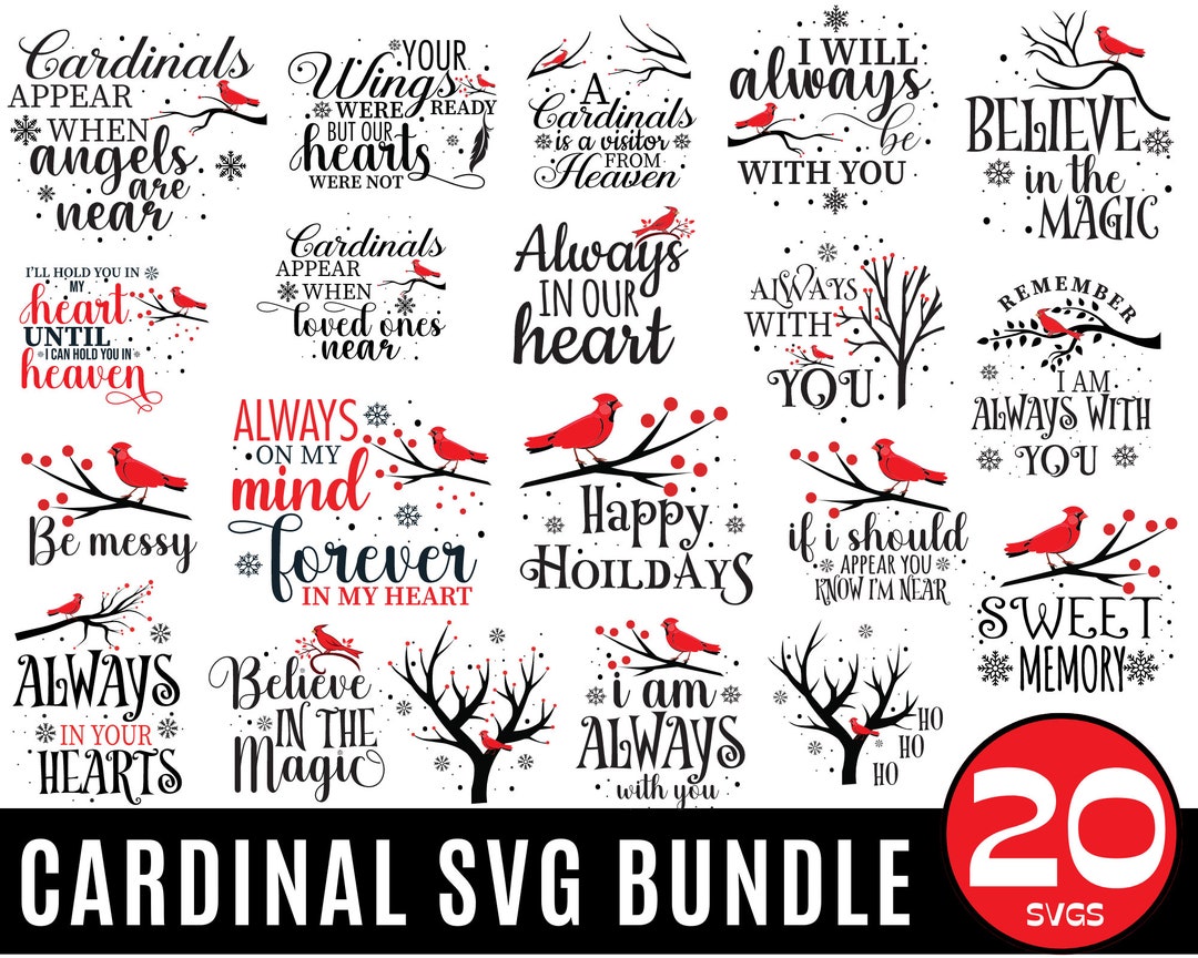 Cardinal Svg Cardinal Memorial Quote Plotter Svg Christmas - Etsy