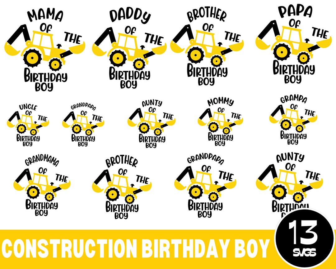 I'm and Digging It Construction Birthday Svg, Excavator Svg, Boys ...