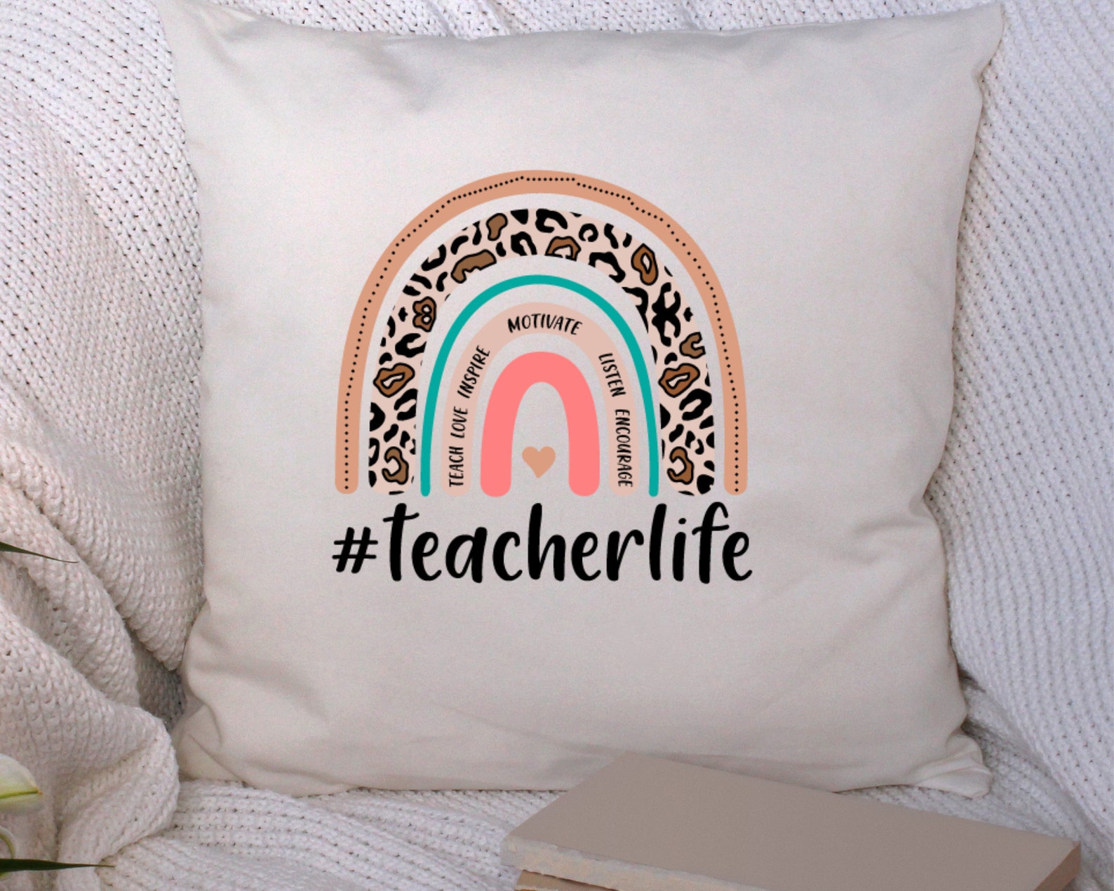 Boho Rainbow Teacher Svgteacher Rainbow Png SVG Teacher Life - Etsy