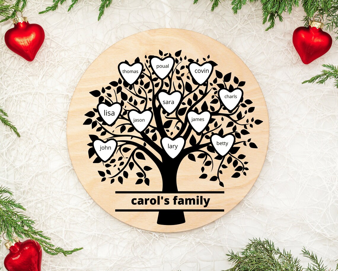 Family Tree 11 Member Svg Family Reunion Svg Custom Family | Etsy