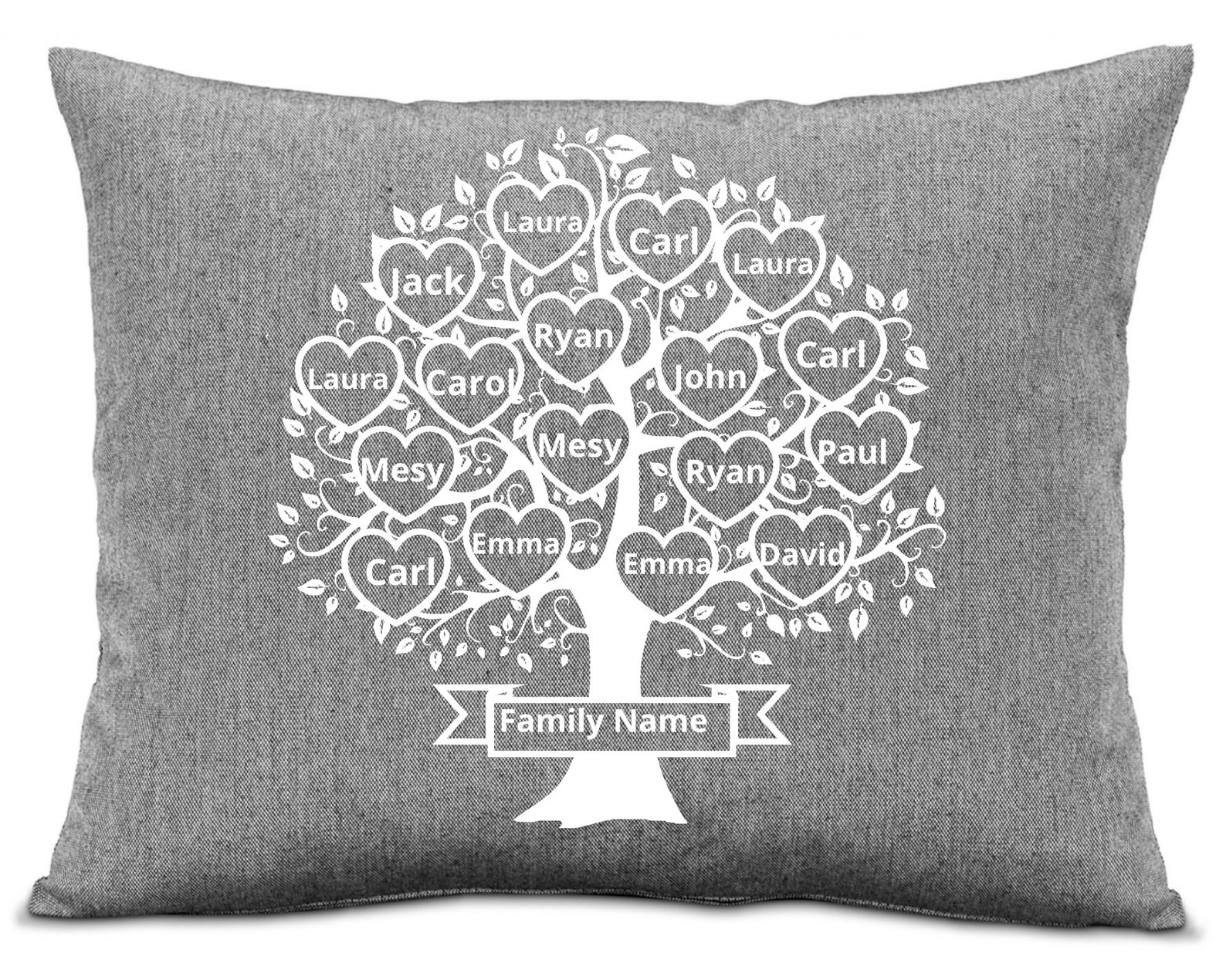 Family Tree Svg 17 Members, Family Heart Tree Svg, Family Reunion Svg ...