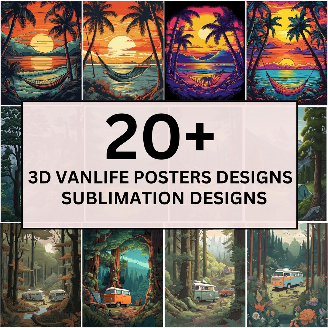 20+ Vanlife Posters Midjourney Prompts, Sunset Poster Designs, Digital Art Design, Printable ...