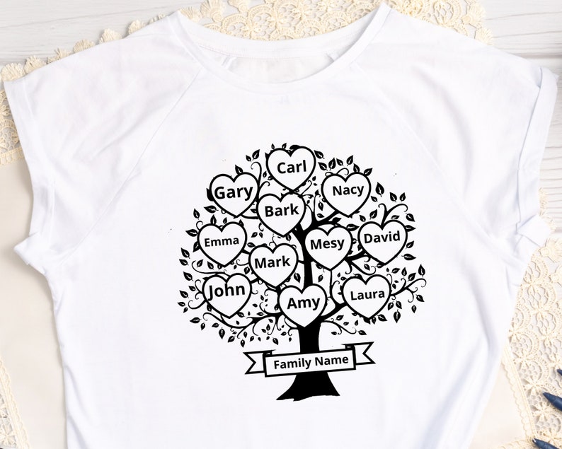 Family Tree 11 Member Svg Family Reunion Svg Family Heart - Etsy