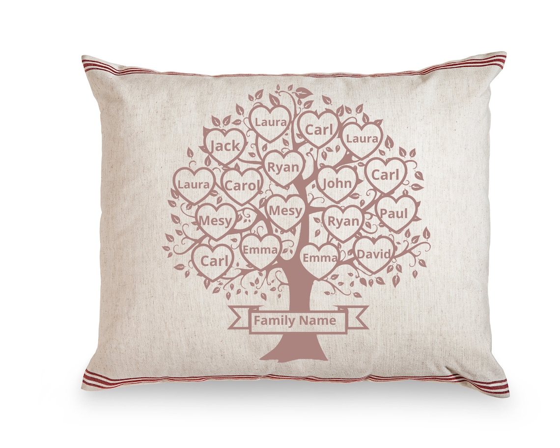 Family Tree Svg 17 Members, Family Heart Tree Svg, Family Reunion Svg ...