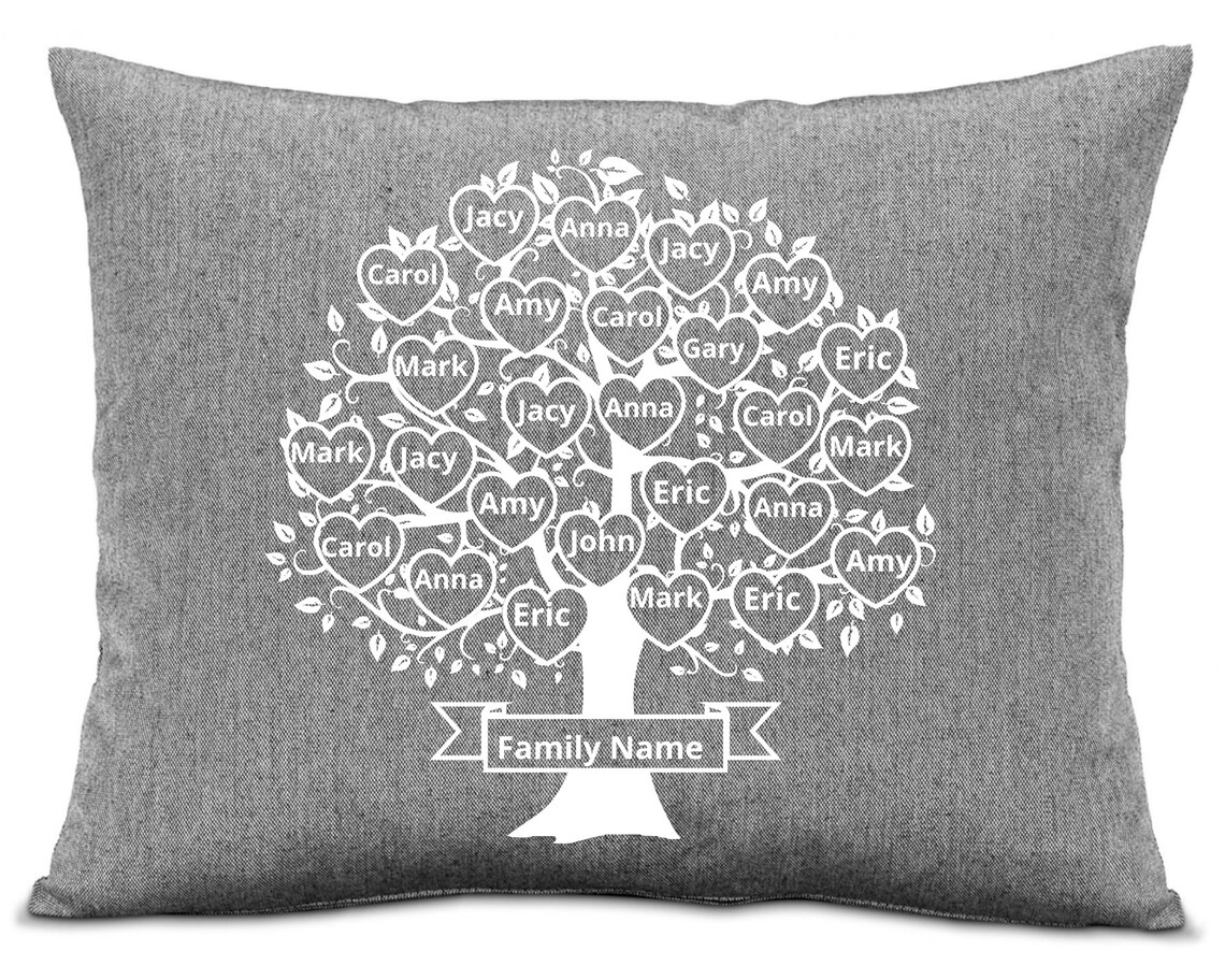 Family Tree Svg 26 Members Tree Split Monogram Family Heart | Etsy