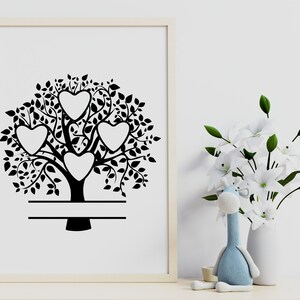 Family Tree Svg 4 Membesrs, Tree of Life Svg, Family Reunion Svg ...