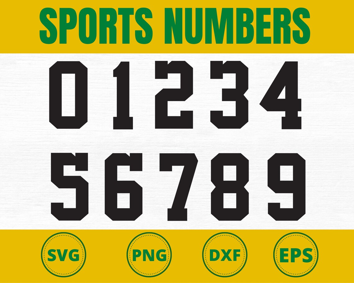 Sport Numbers Svg Jersey Numbers Svg Baseball Letters Svg - Etsy